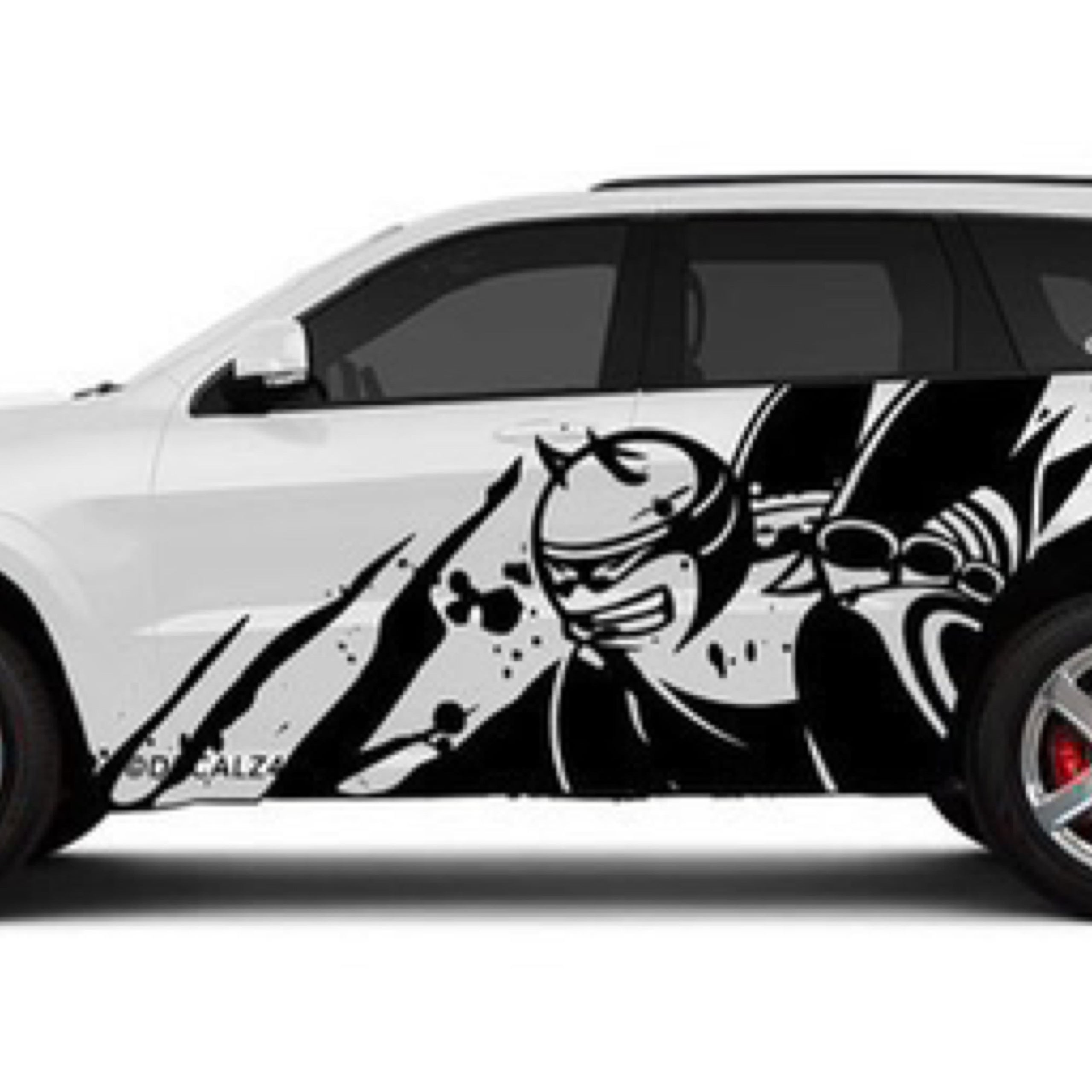 Custom Scatpack (reflective black) | Decalz4you