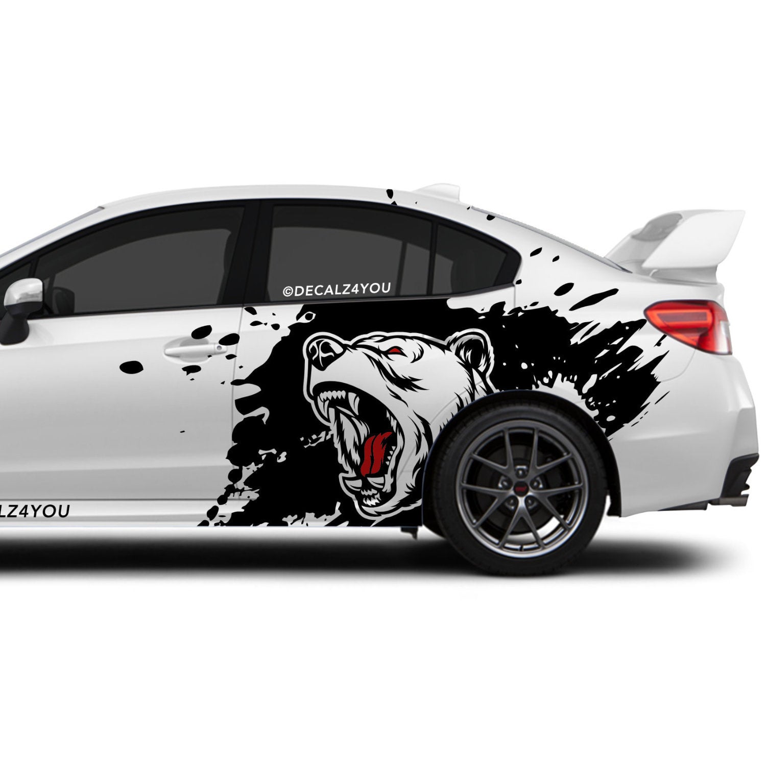 Large Angry Bear Side Graphic Includes Driver & Passenger Impreza WRX ...