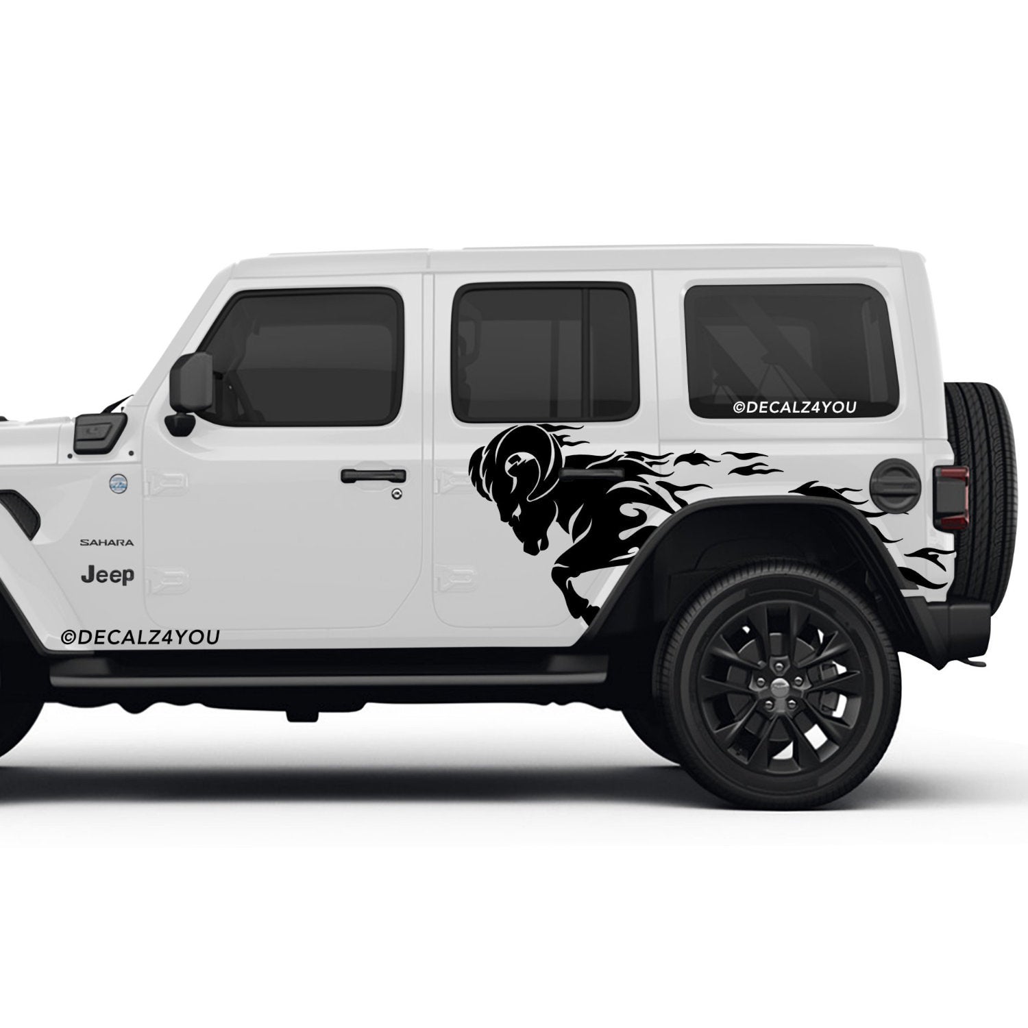 Angry Ram Side Graphic Includes Driver & Passenger Wrangler 2018 ...