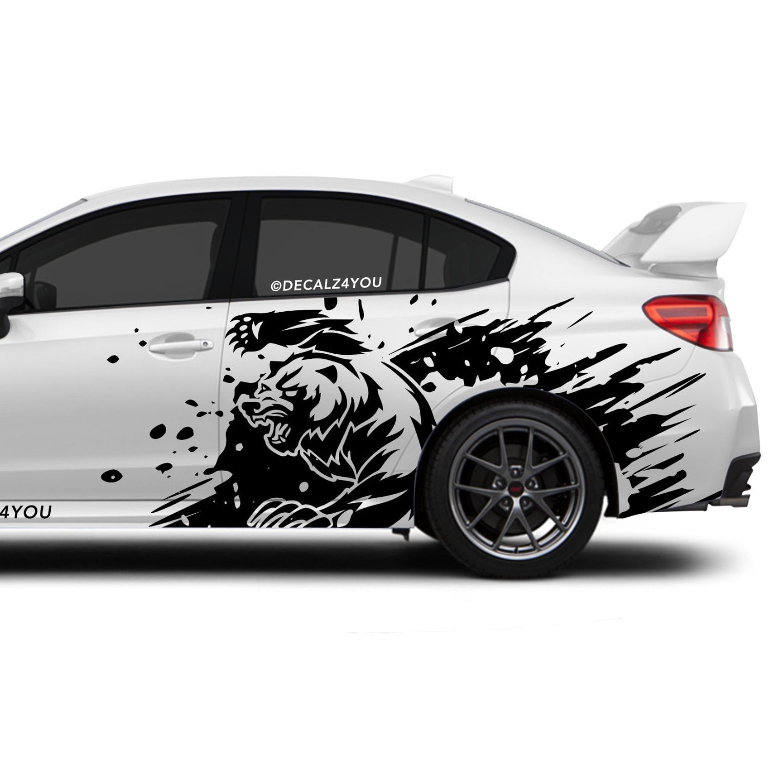 Angry Grizzly Side Graphic Includes Driver & Passenger Impreza WRX 2014 ...