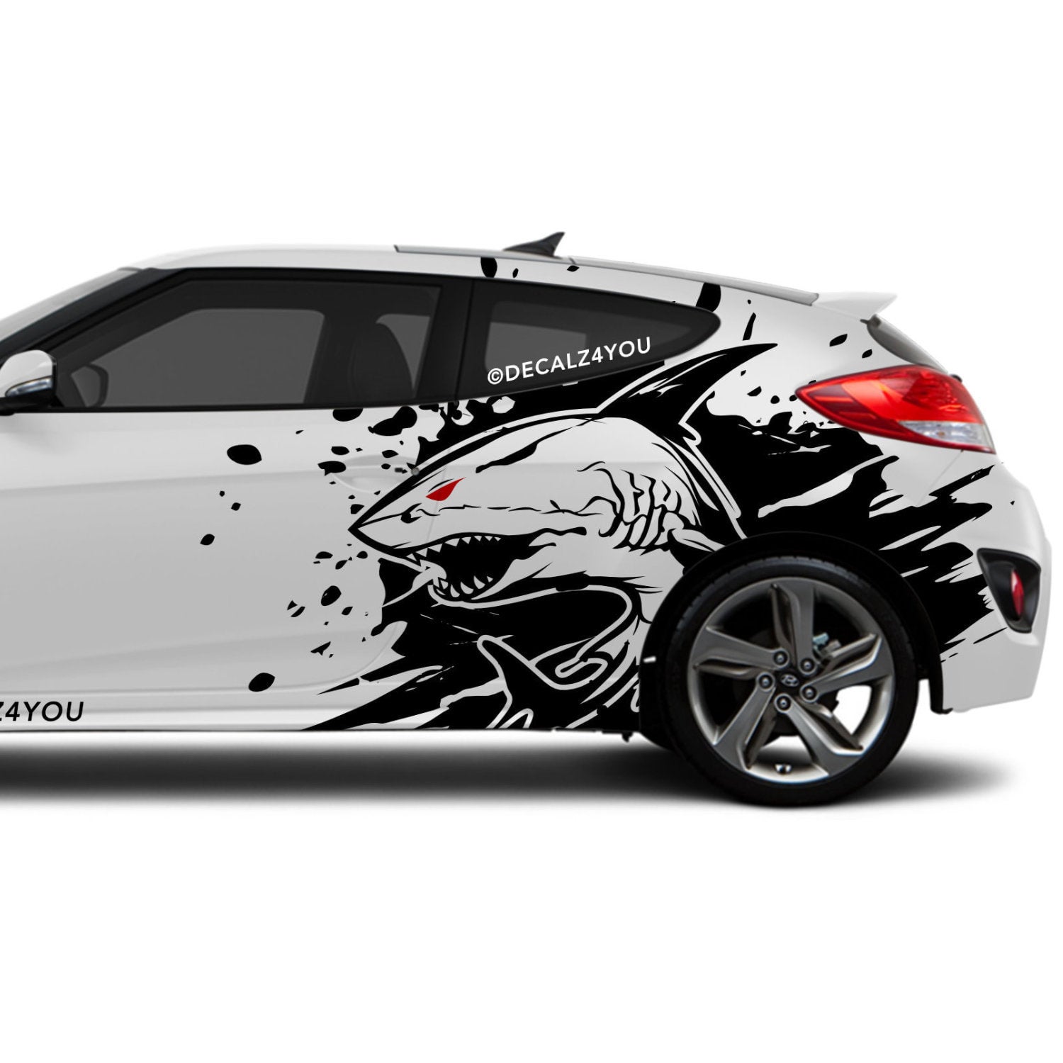 Angry Shark Side Graphic Includes Driver & Passenger Veloster 2019 ...