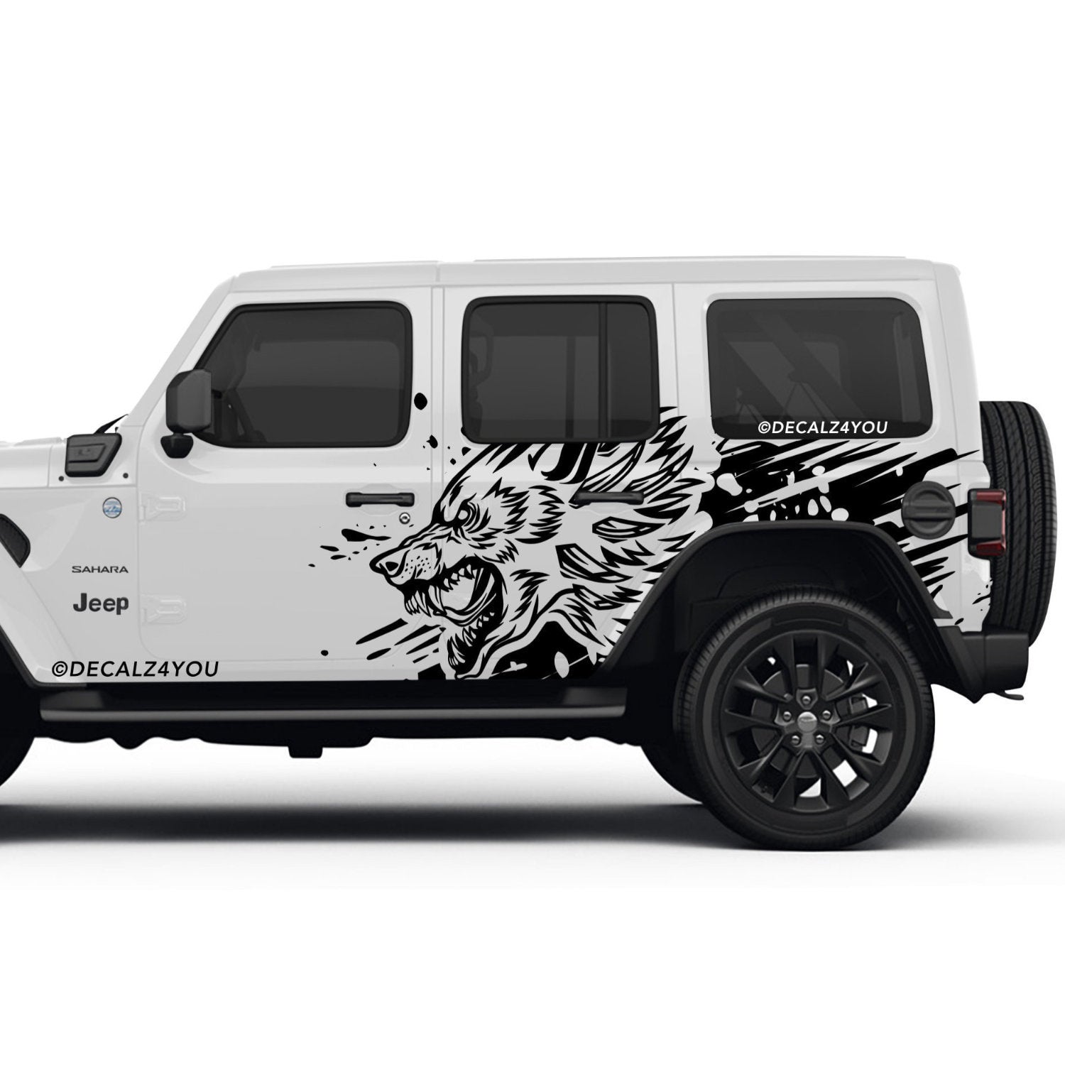 XL Wolf Side Graphic Includes Driver & Passenger Wrangler 2018 ...
