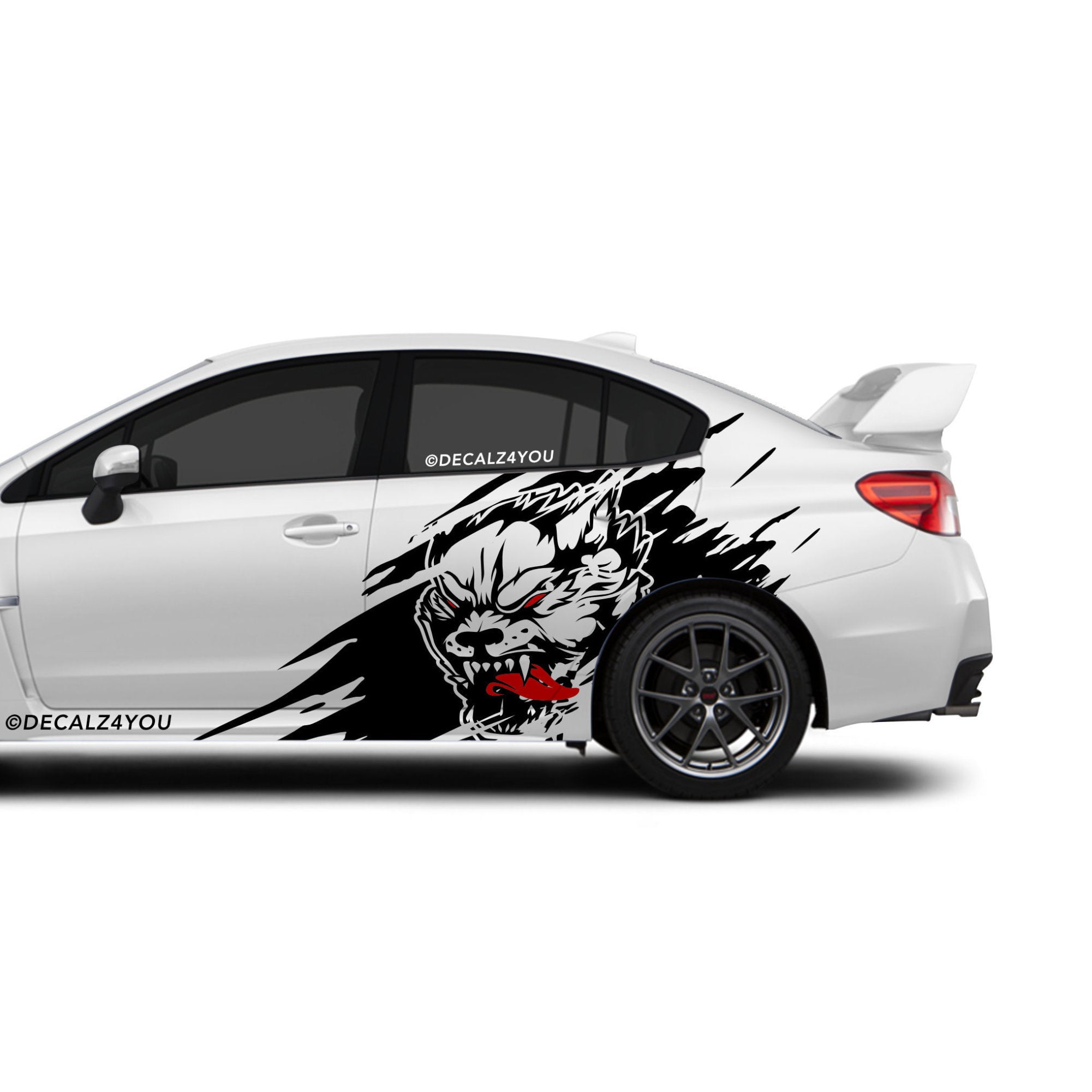 Angry Wolf Side Graphic Includes Driver & Passenger Impreza WRX 2014 ...